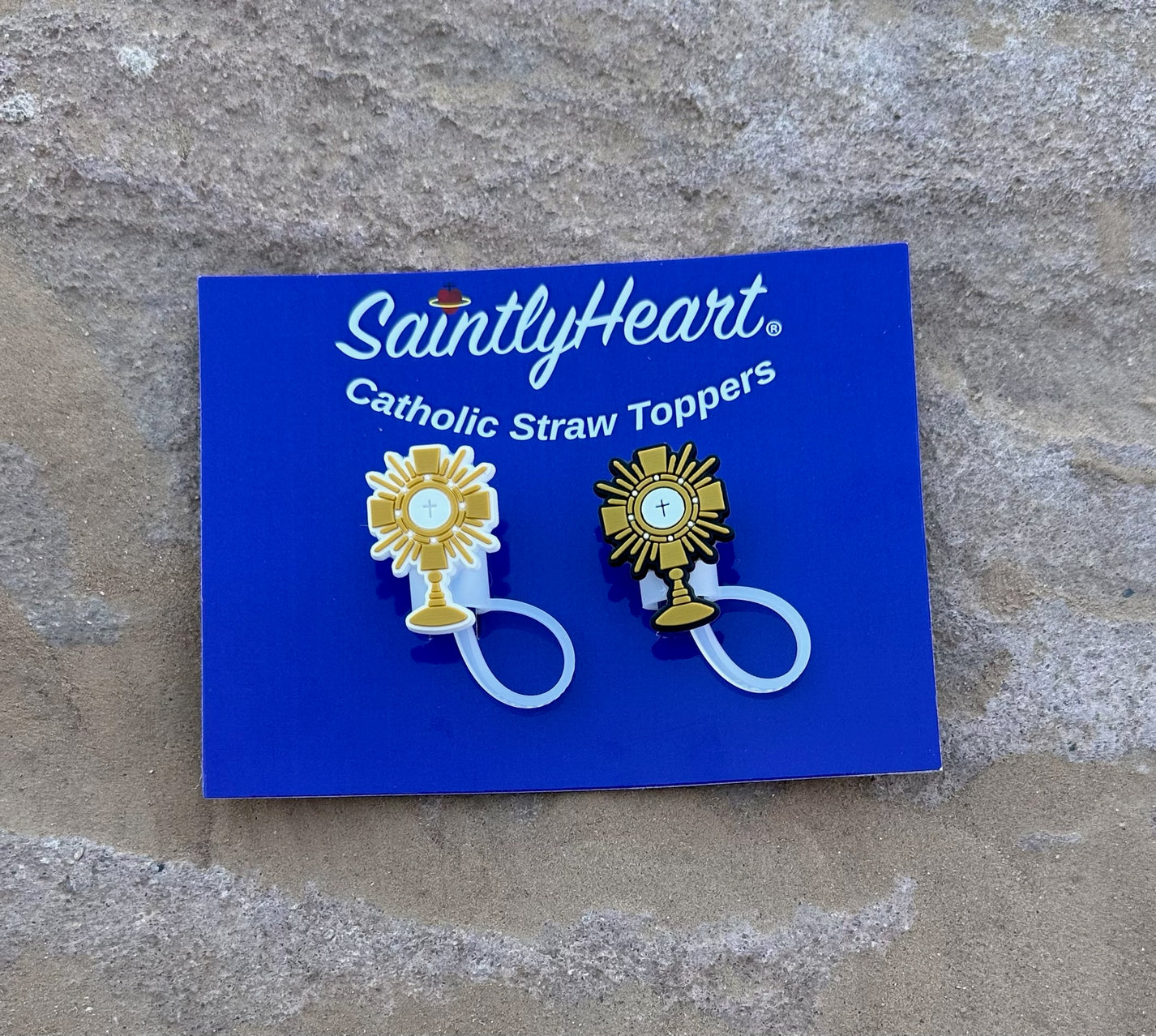 Catholic Straw Toppers: Adoration (a 2 pack!) - Saintly Heart