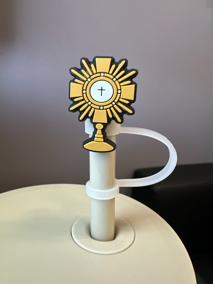 Catholic Straw Toppers: Adoration (a 2 pack!) - Saintly Heart