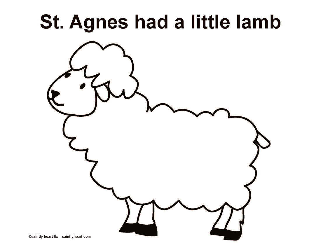 St. Agnes Activity Printable - Saintly Heart